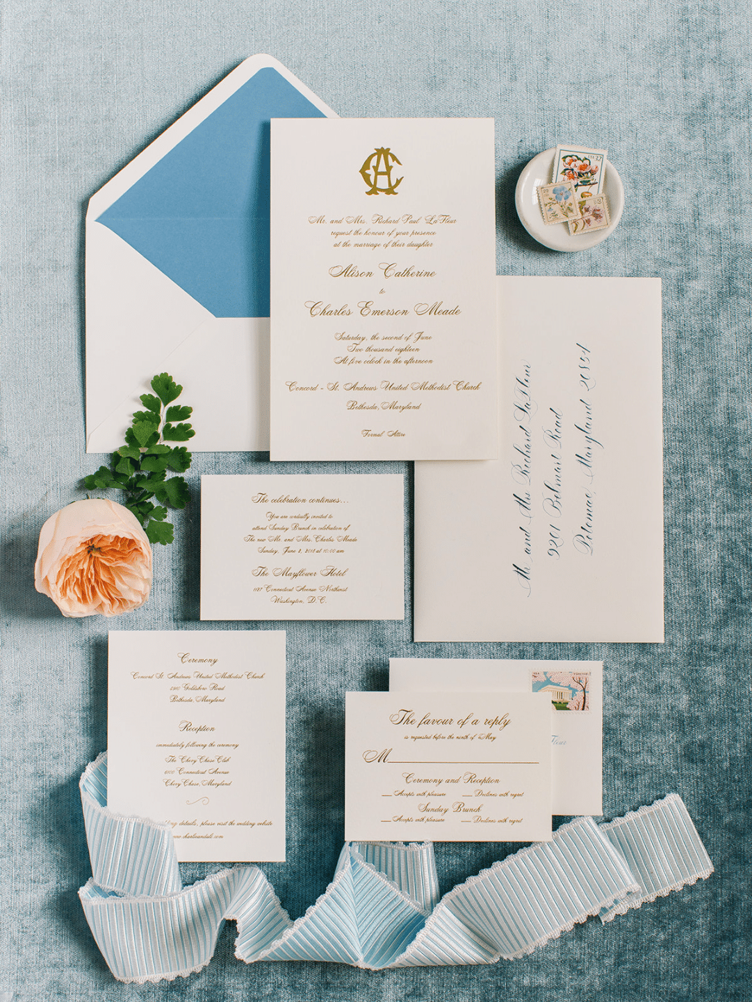 Ali & Charlie's Something Blue Soirée in Northern Virginia - Wine and ...